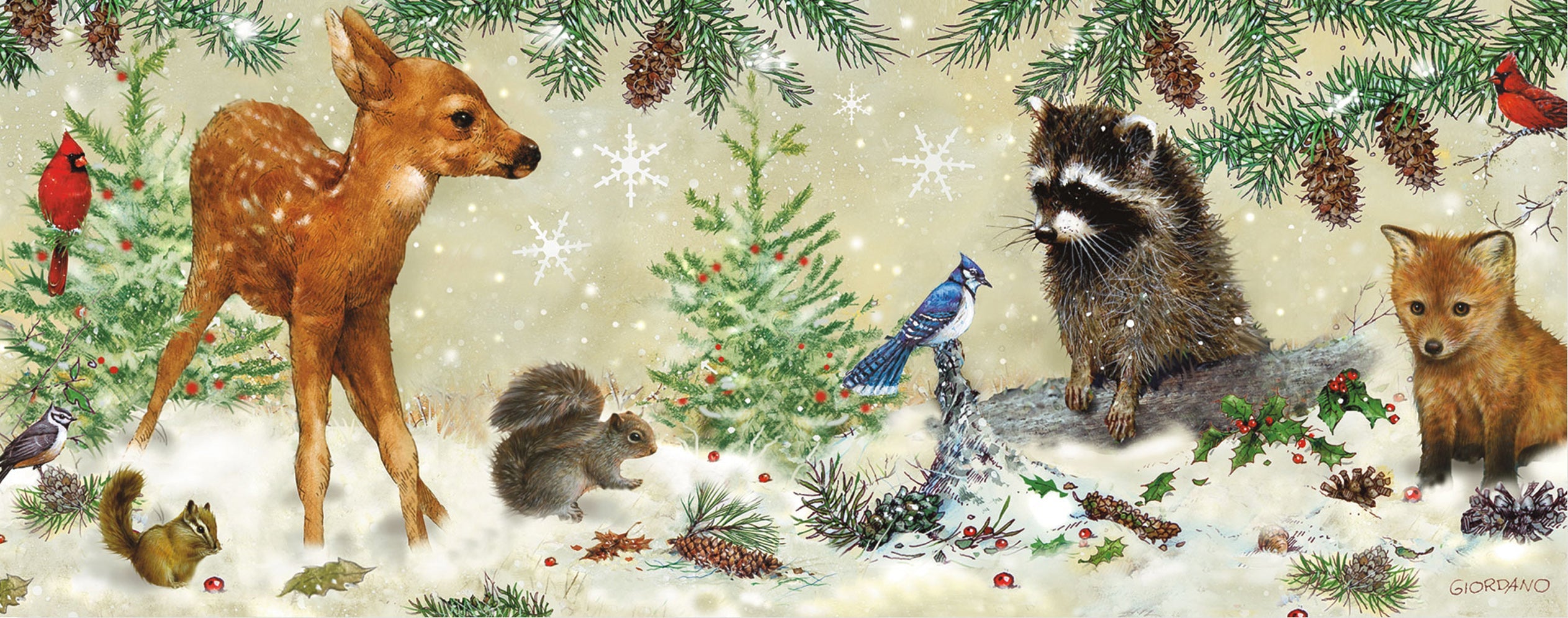 Winter Forest Friends Panoramic Boxed Holiday Cards – Peter Pauper Press