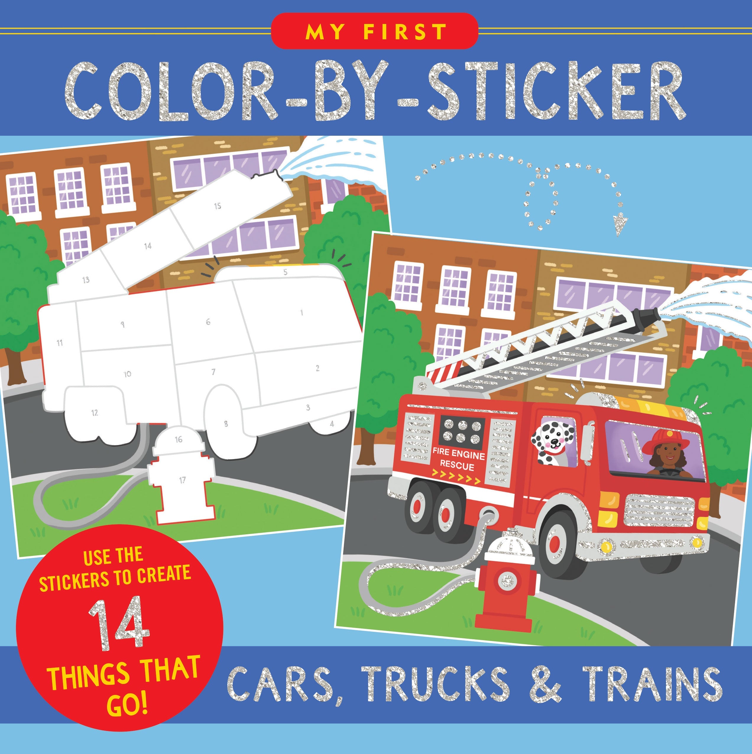 My First Color-By-Sticker Book -- Cars, Trucks, & Trains – Peter Pauper ...