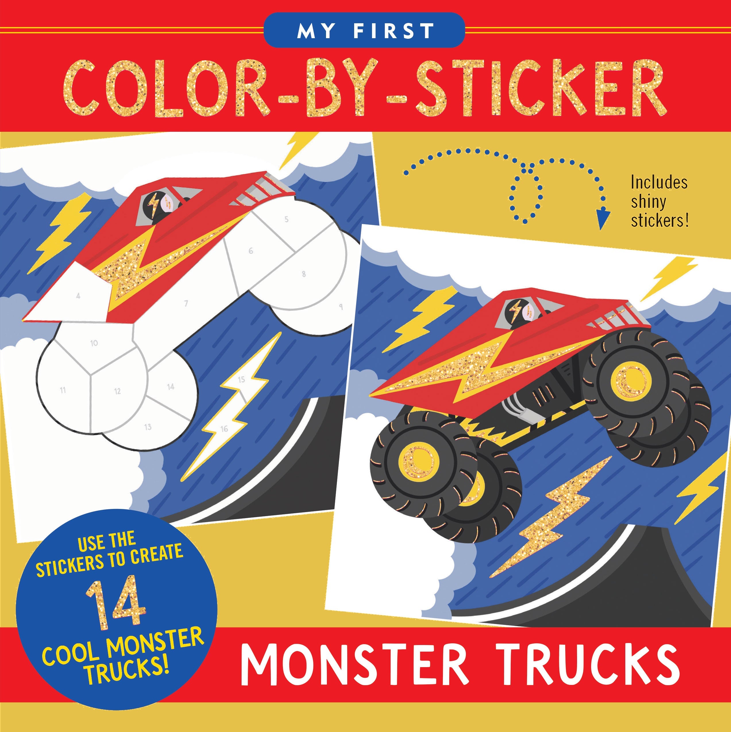 My First Color-by-Sticker Book - Monster Trucks – Peter Pauper Press