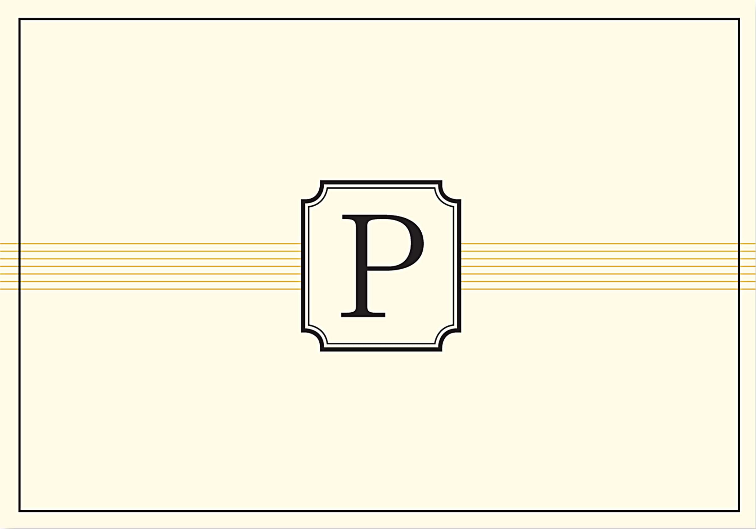 Monogram Note Cards: P – Peter Pauper Press