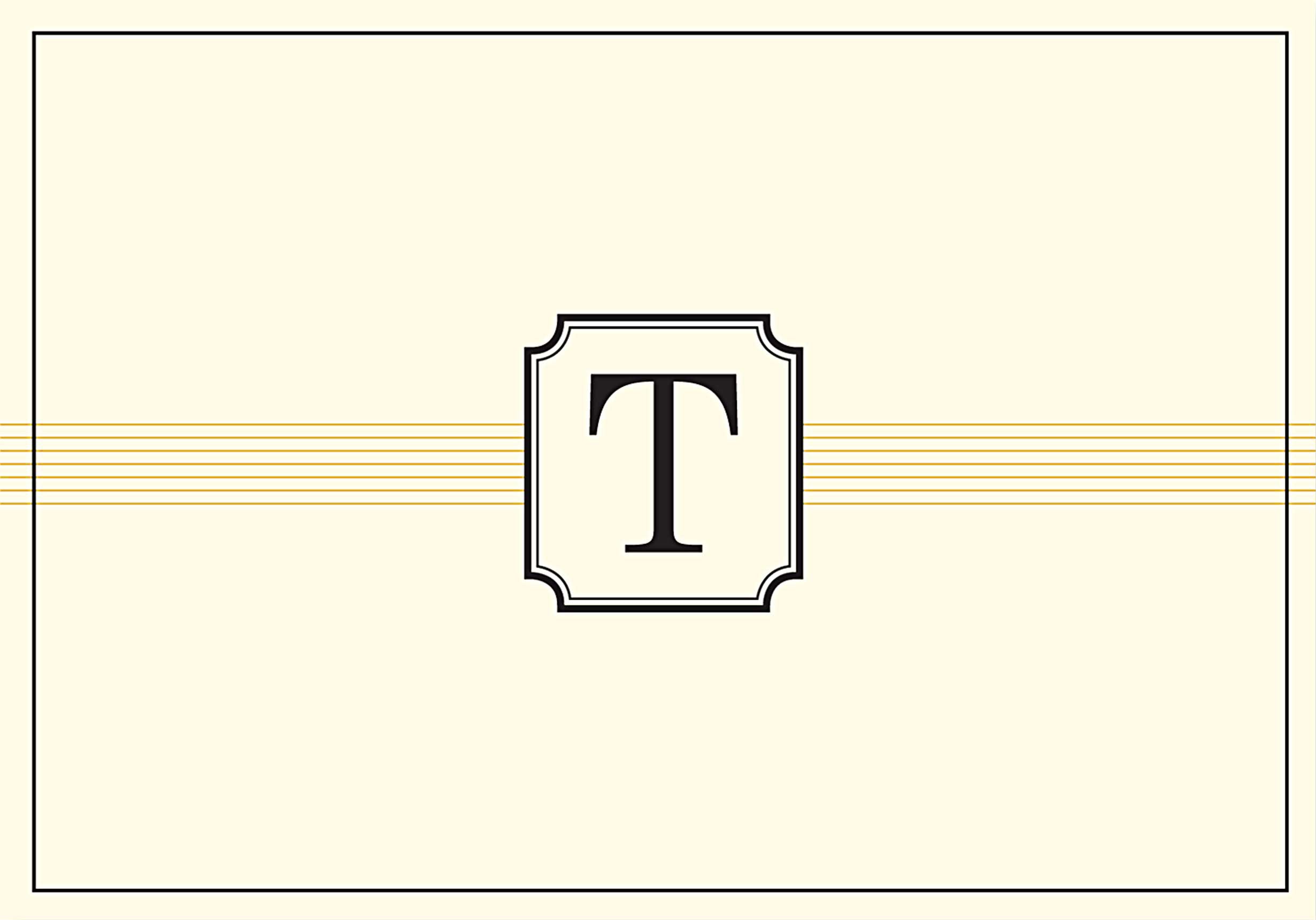 Monogram Note Cards: T – Peter Pauper Press
