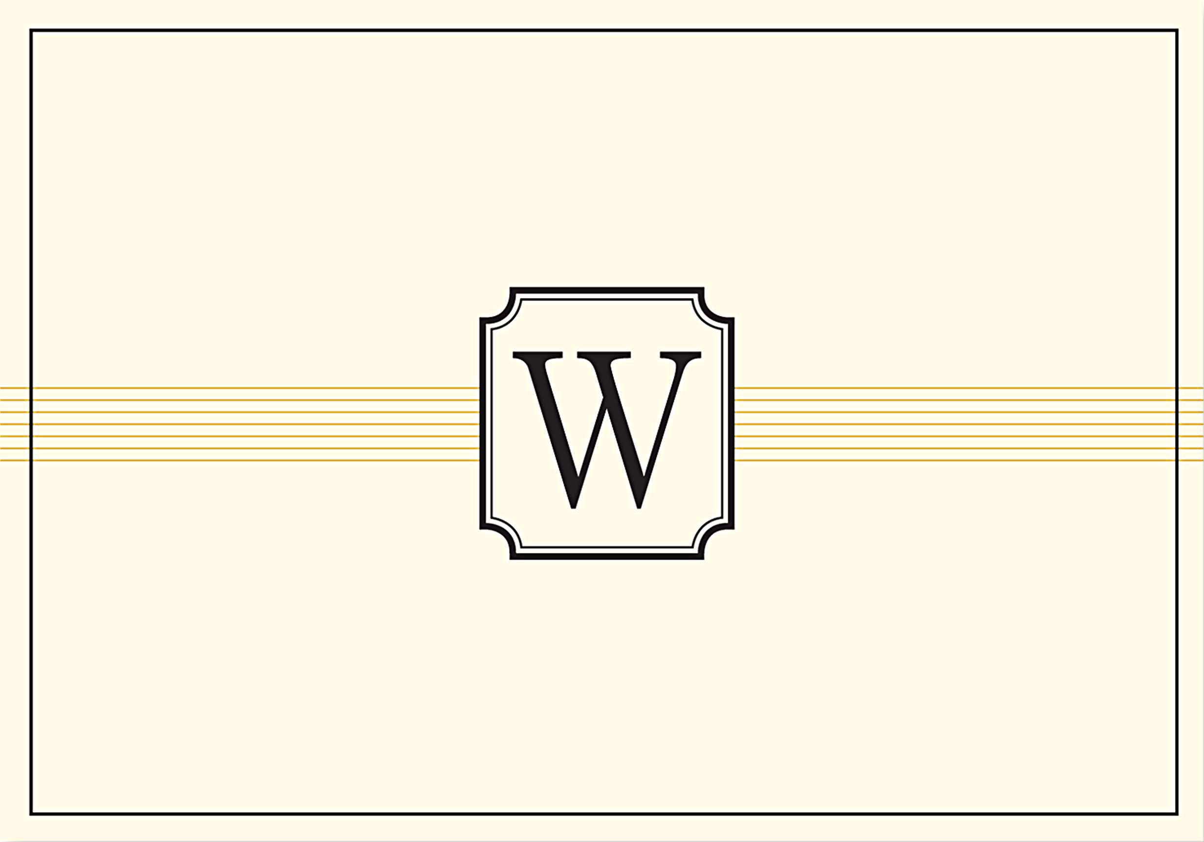 Monogram Note Cards: W – Peter Pauper Press