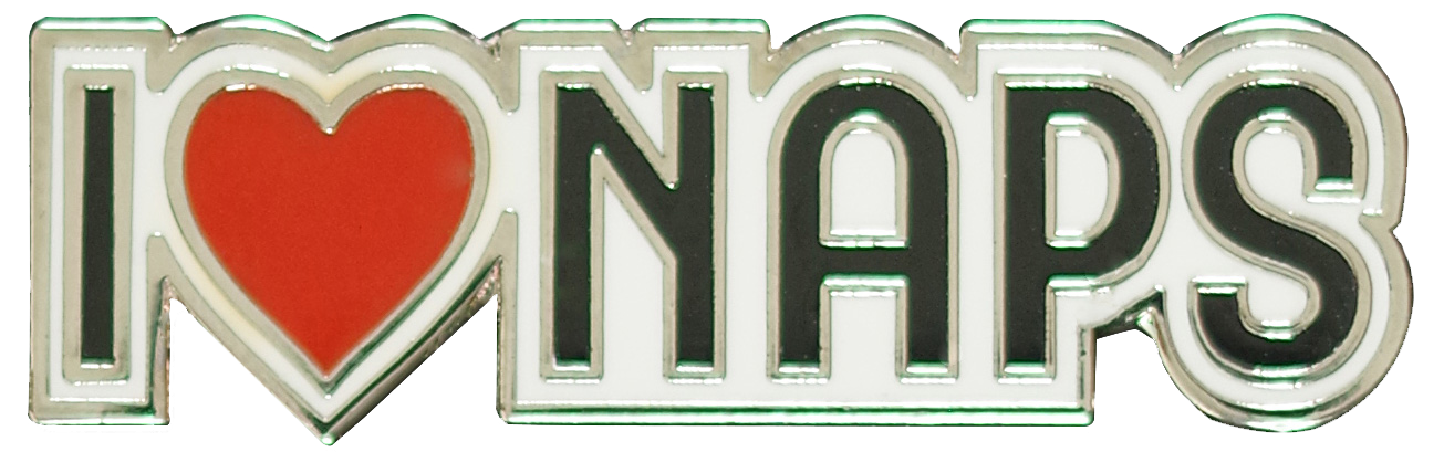 I Love Naps Enamel Pin – Peter Pauper Press