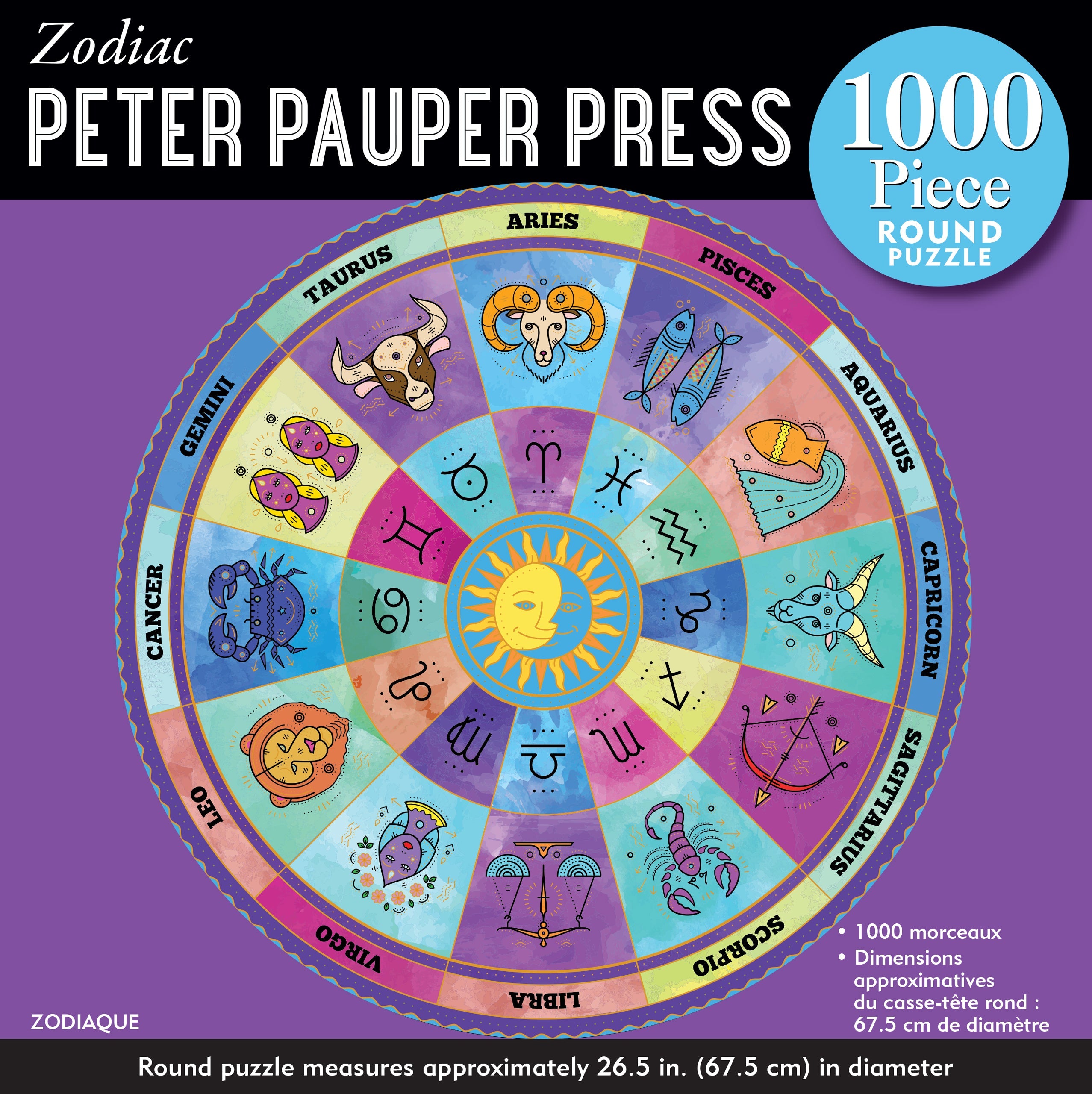 Zodiac 1000 Piece Round Jigsaw Puzzle – Peter Pauper Press